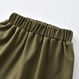 Eghunooy Toddler Baby Boy Letters Printed Tops Pants Leggings Outfits Clothes Set (18-24 Months) Black&green