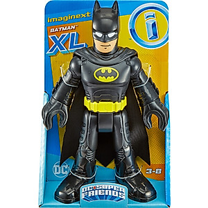 Imaginext DC Super Friends Batman XL Toy 10-in Figure with Fabric Cape for Preschool Kids Ages 3+ Years