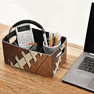 Kcldeci Angled Laces Of A Football Storage Bins Baskets for Organizing 2Pack, Sturdy Storage Basket Foldable Storage Baskets for Shelves Closet Nursery Toy