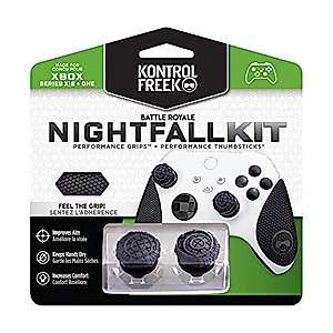 KontrolFreek FPS Freek Battle Royale Nightfall Performance Kit for Xbox One and Xbox Series X Controller | Includes Performance Thumbsticks and Performance Grips | Black