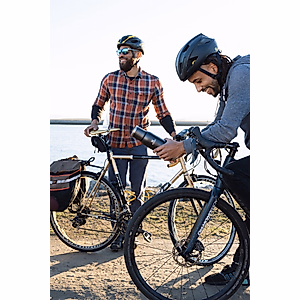 Stanley Adventure-To-Go Vacuum Bottle 25 oz | Wide Mouth with Leakproof Cup Lid | Keep Drinks Hot or Cold | Packable for Travel | Insulated Stainless Steel Thermos | BPA-Free | Charcoal Glow