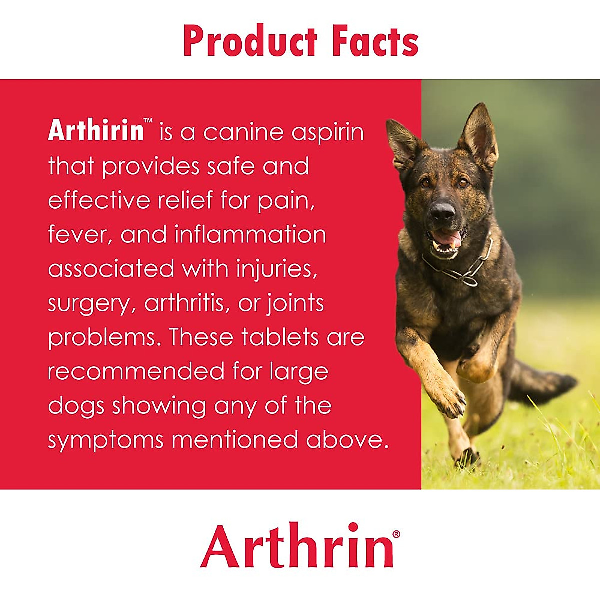 HealthyPets ARTHRIN325T Arthrin Canine Aspirin 300 mg for Larger Dogs - Prevent Gastrointestinal Upset - Joint Support Supplement - Liver Flavored - 100 Chewable Tablets