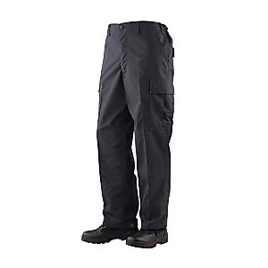 TRU-SPEC 1995043 Gen 1 Police BDU Pants, Polyester Cotton Rip-Stop, Small Short, Black