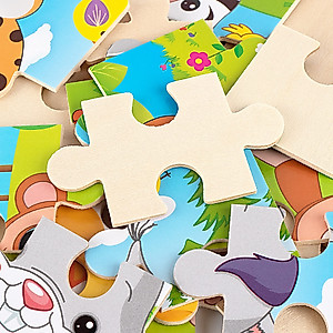 SYNARRY 48 Pieces Solar System Puzzles for Kids Ages 3-5, Planet Wooden Jigsaw Puzzles for Kids, Rocket Space Floor Puzzles with Storage Tray, Educational Learning Toys Gift Game for Boys Girls