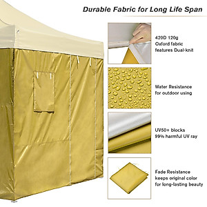 Instahibit 10x6.5 Ft Pop up Canopy Sidewall Kit Door Window Privacy 4 Pieces (Sidewall Only)