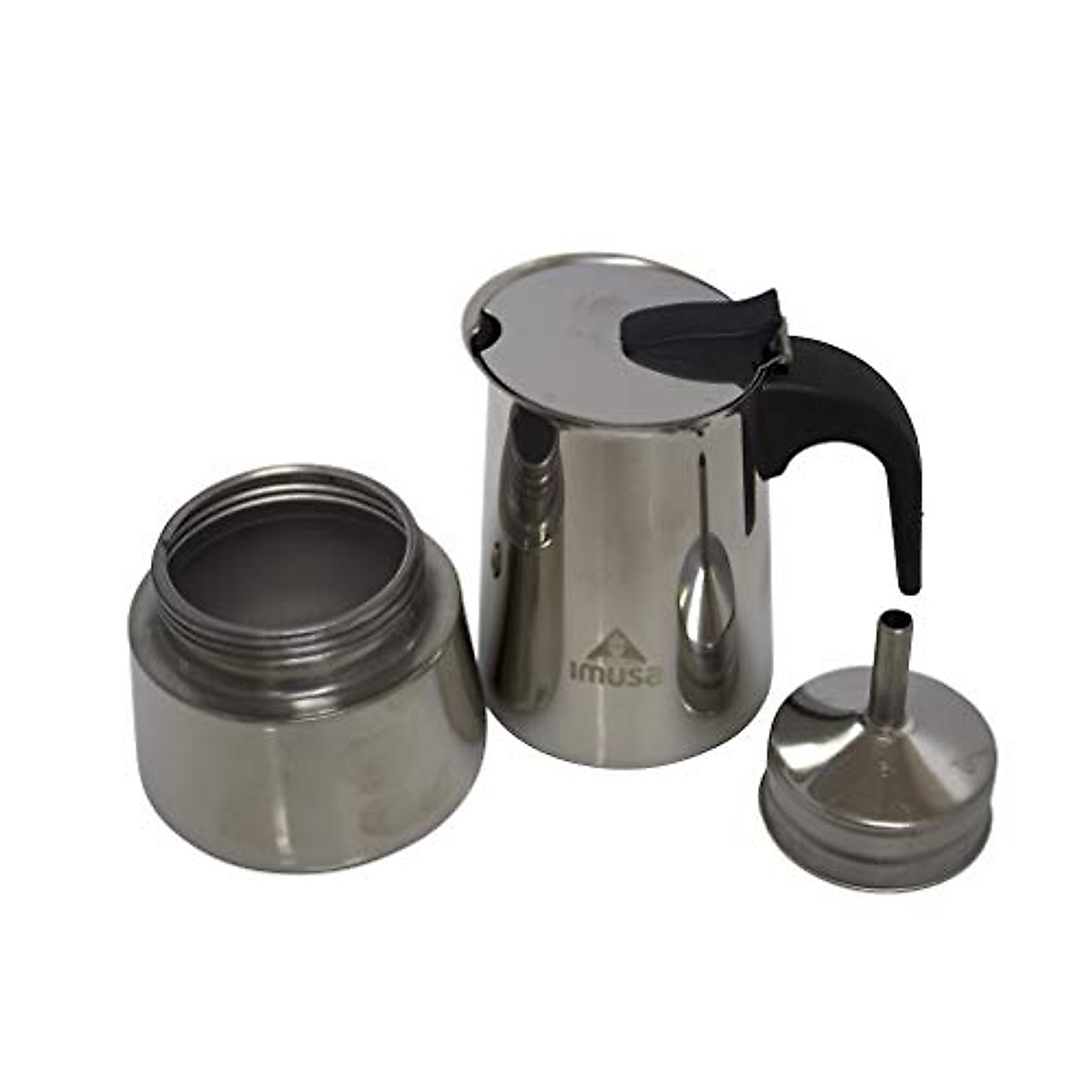 IMUSA USA B120-22062M Stainless Steel Stovetop Espresso Coffeemaker 6-Cup, Silver