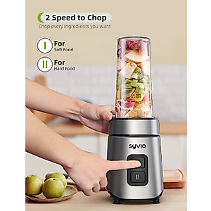 Syvio Blender for Shakes and Smoothies, 600W Personal Blender, Smoothie Blender with 2 Speed Control, Bullet Blender with 2 BPA-Free 20Oz Sport Cup