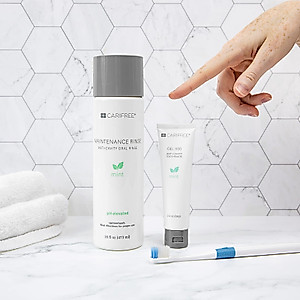 CariFree Gel 1100 and Maintenance Rinse Mint Bundle, Hydroxyapatite Toothpaste | Fluoride Mouthwash| Neutralizes pH | Freshens Breath and Moistens Mouth | Dentist Recommended