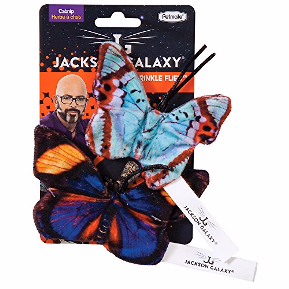 Jackson Galaxy Crinkle Flies-Butterfly for Cats (2 Pack)