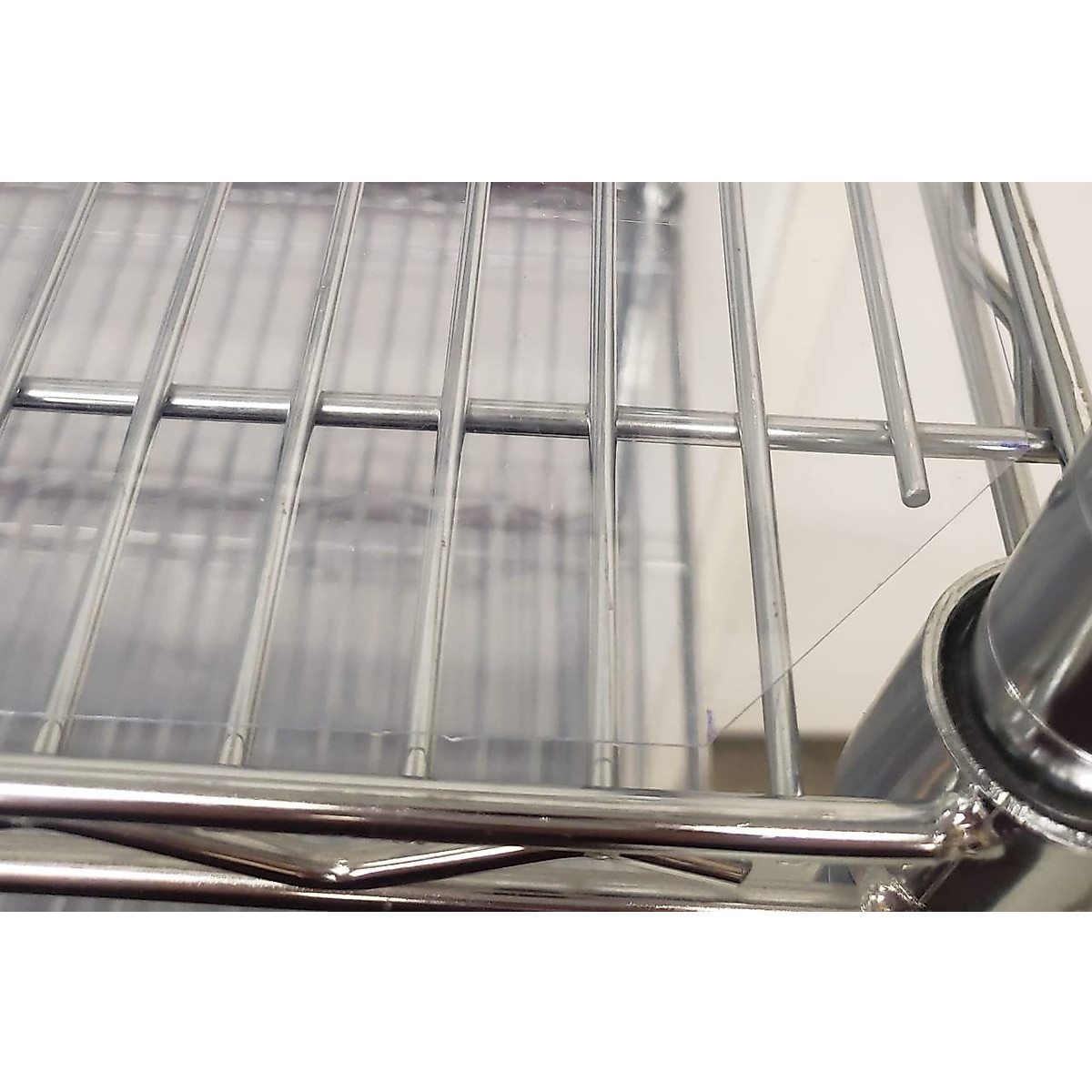The Global Display Solution Wire Rack Shelf Liners | Durable PVC | Pre-Cut Notched Corners | 4 Pack | 48" L x 14" W