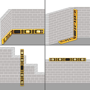 OLI 24-Inch Foldable Level Measuring Tool with 45°/90°/180° Bubbles