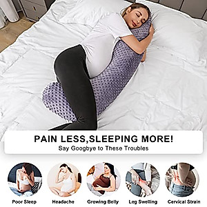 Treeking-Pregnancy Pillow,Soft and Comfortable Pregnancy Pillows for Sleeping for Side Sleeping Body Pillow, Durable and Stretchy Maternity Pillow Suitable for Head, Neck and Abdominal Support