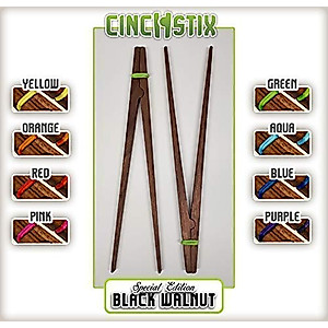Kids Chopsticks, training, learning, helper, CinchStix Black Walnut - Fun, Easy Chopsticks, 2pair