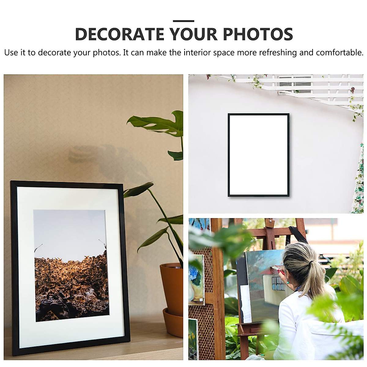 TEHAUX 20pcs White Picture Mat Set Uncut Photo Mats Photo Frame Backing Matting Picture Board Mat Paperboard Core Bevel Cut Mattes for Photos Artworks Craft Supplies