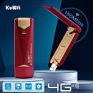 4G LTE USB Modem Dongle Router with WiFi Hotspot, 4G Modem Wireless WiFi Hotspot Router with SIM Card Slot Unlocked Portable for AT&T/T-Mobile in USA/CA/MX