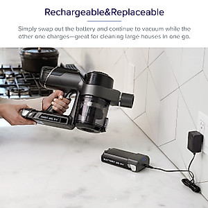 LEVOIT Vacuum Cleaner Replacement Battery, VortexIQ 40-RB, 2500mAh, Up to 40 Minutes Runtime, Grey