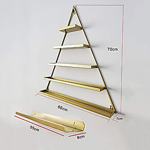 Metal Triangle Nail Polish Racks for The Wall Shelves Essential Oil Storage Shelf, Nail Salon Shop Iron Wall Mounted Display Rack Perfume Shelf Cosmetic Cabinet Spice Rack Organizer Holds (Gold 6pcs)