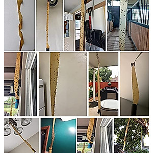 Stingmon 20 Rolls Fly Traps Ribbon for Indoor, Sticky Fly Strips, Fly Paper Tape Catcher for Gnat Fungus Fruit Flies Glue, Hanging Mosquito Trap Insect Killer for Outdoor