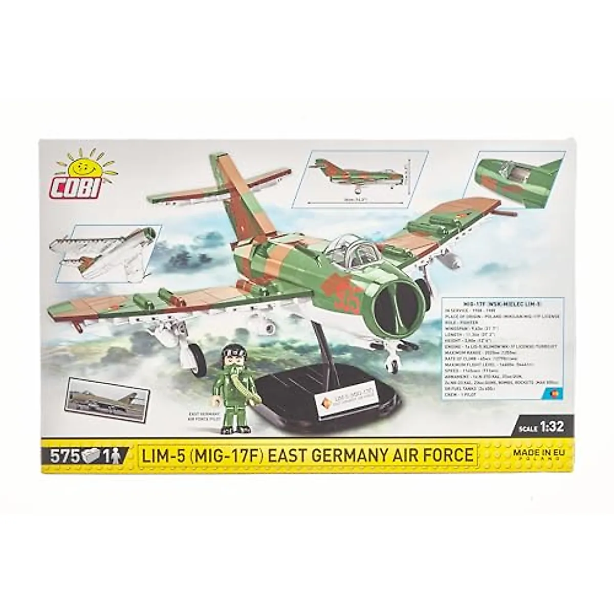 Cobi toys 588 Pcs Cold War /5825/ Mig-17F (LIM-5) East Germany Air Force