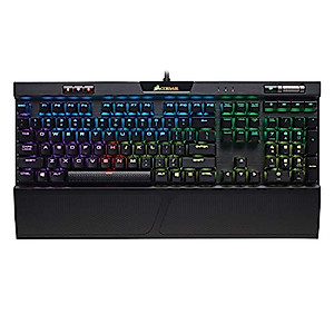 Corsair K70 RGB MK.2 Rapidfire Mechanical Gaming Keyboard - USB Passthrough & Media Controls - Fastest & Linear - Cherry MX Speed - RGB LED Backlit