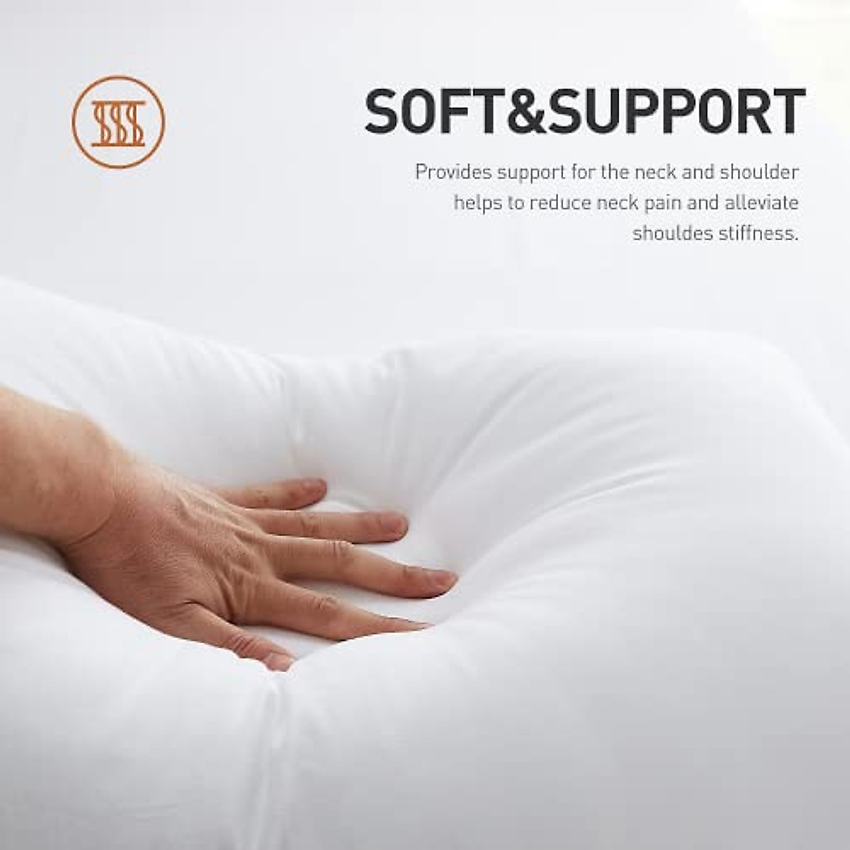 Acanva Cooling Bed Pillows for Sleeping 2 Pack, 3D Microfiber Filling Luxury Soft Supportive Plush for Side Back and Stomach Sleepers, with Breathable Removable Cover, Queen Size, White 2 Count