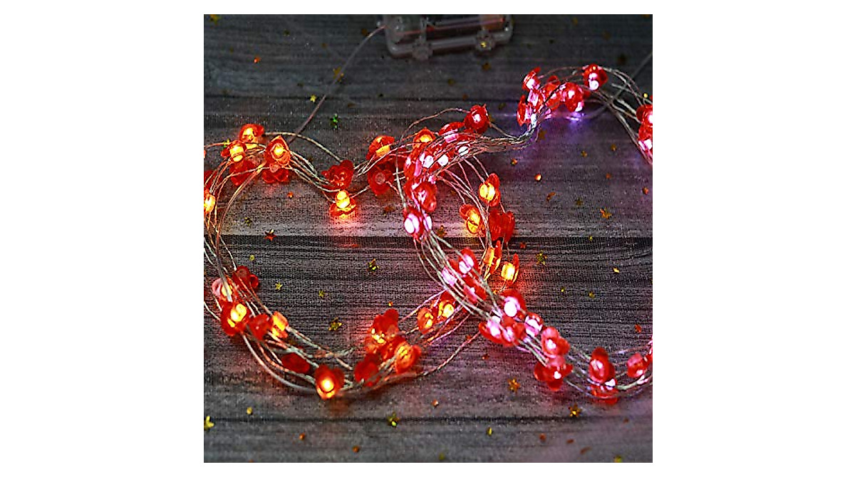 Valentine's Day Heart String Lights - DmHirmg
