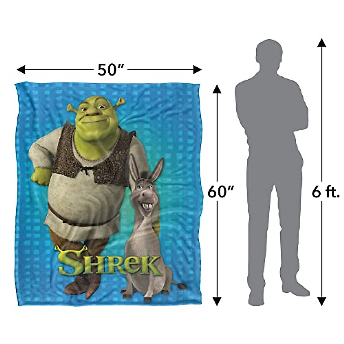Shrek Pals Officially Licensed Silky Touch Super Soft Throw Blanket 50" x 60"