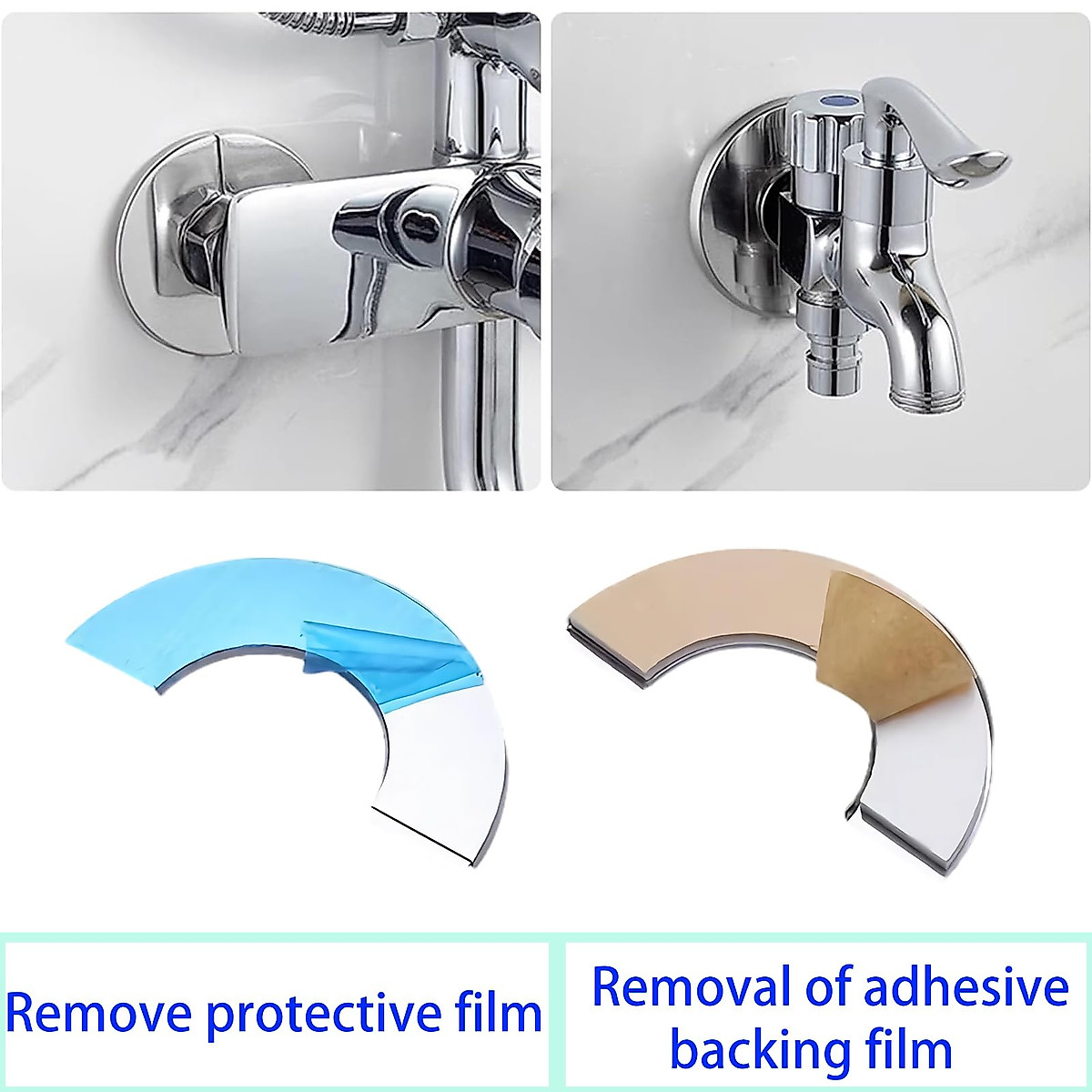 Stainless Steel Round Escutcheon Plate, Faucet Escutcheons Split Flange Plumbing Cover Plates for Kitchen, Bathroom, and Balcony Pipes 4（Hole Width 22mm）