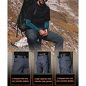 BIYLACLESEN Tactical Pants Men Lightweight Camping Pants Cargo Pants Men Hiking Pants Mens Outdoor Pants Work Pants for Men Quick Dry Pants Men Fishing Multi Pockets