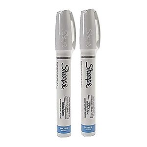 2 MARKERS: Sanford Sharpie Poster-Paint Markers White Medium Point (37206)