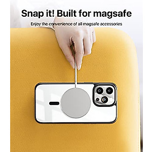 andobil Designed for iPhone 14 Pro Case - Compatible with Magsafe - 360° Rotatable Ring Stand - Shockproof Kickstand Slim Thin Phone Case for iPhone 14 Pro - [2023 EasyRelax Series] - Clear