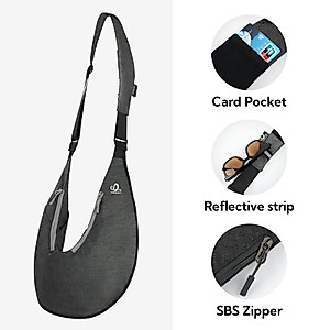WATERFLY Packable Sling Bag for Women Travel Crossbody Bag Shoulder Purse Anti-Theft Zipper