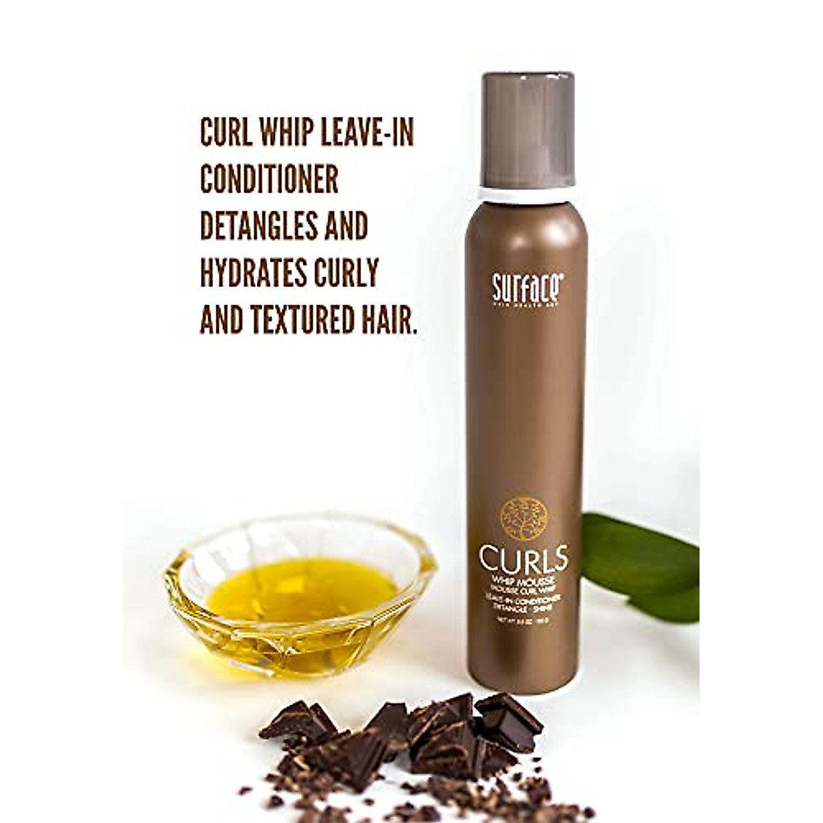 Surface Hair Curls Trio Box Set, Shampoo, Conditioner And Leave-In Conditioner For Healthy And Defined Curly And Wavy Hair, Vegan And Paraben Free