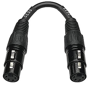 CESS-245-4i Balanced 4-Pin XLR Female to Female, Headphone Audio Coupling/Gender Change Cable, Single (4 Inches)