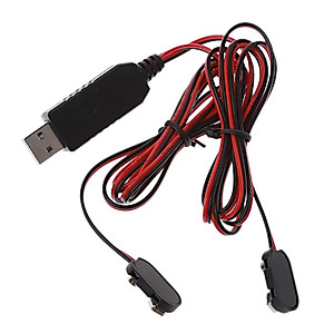 fengchensety Universal 100cm 300cm 2in1 USB Mains Convert to Dual 6F22 9V Battery Eliminator Replace 2pcs 9V Battery USB Power Supply Cable,Dual 9V Battery Eliminator,USB to Dual 9V Battery Cable