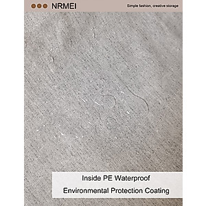 NRMEI Round Storage Basket Laundry Basket Foldable Waterproof Coating Nursery Hamper for Living Room Bedroom and Clothes Toys(Round Line Dinosaur),19.7inchH x 15.7inchD inches