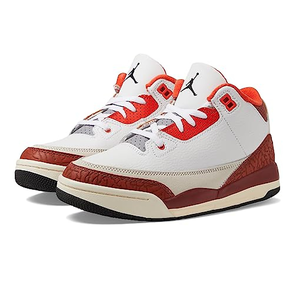 Jordan Boy's 3 Retro SE (Little Kid) White/Black/Mars Stone/Team Orange 1 Little Kid M