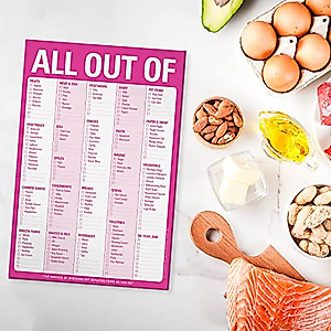 Knock Knock All Out Of Pad Grocery List Note Pad, 6 x 9-inches (Pink)