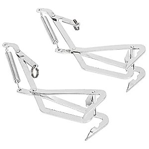 Qiilu Seafood Grabbing Tools Crabs Grabber Stainless Steel 2 Pcs Seafood Grabber Stainless Steel Grabbing Tools for Catching Crabs Pike Predatory Fish (Single Hook)