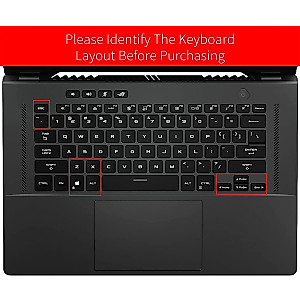 Keyboard Cover for ASUS ROG Zephyrus G14 G15 GA402 G402RJ GA503 GA503 GA503QR GA503QS GA503QM, ROG Zephyrus M16 GU603HM, TUF Dash F15 FX516PR FX516PM TUF516PE TUF516PR, ASUS ROG Flow X13 GV301QH,Clear