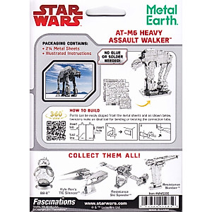 Fascinations Metal Earth Star Wars The Last Jedi at-M6 Heavy Assault Walker 3D Metal Model Kit