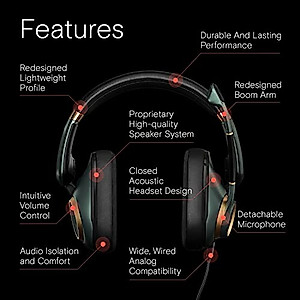 EPOS H6Pro - Closed Acoustic Gaming Headset with Mic - Over-Ear Headset – Lightweight - Lift-to-Mute - Xbox Headset - PS4 Headset - PS5 Headset - PC/Windows Headset - Gaming Accessories (Green)