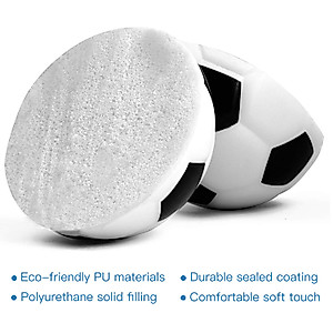 Novelty Place Squeezable Stress Soccers - Pack of 12, Excellent Anti-Stress Balls for Tension Relief, Relaxation Gadgets, Fidget Toys, Party Favors, Ball Games, Carnival Prizes(Diameter 2-3/4")