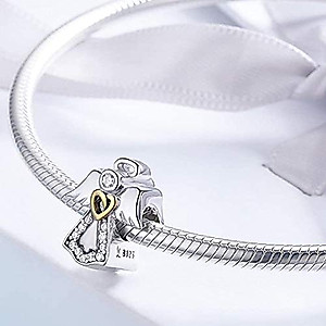 Bolenvi Guardian Angel Memorial 925 Sterling Silver Charm Bead Pendant for Pandora & Similar Charm Bracelets or Necklaces