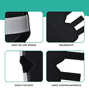 Dog Rear Leg Braces - Braces for Back Legs - Medium-Sized Dog Ankle and Small Dog Knee - Leg Sleeve, Hock and Ankle Support - Joint Wrap Compression Brace for ACL Tear - Canine Broken Leg Protector -