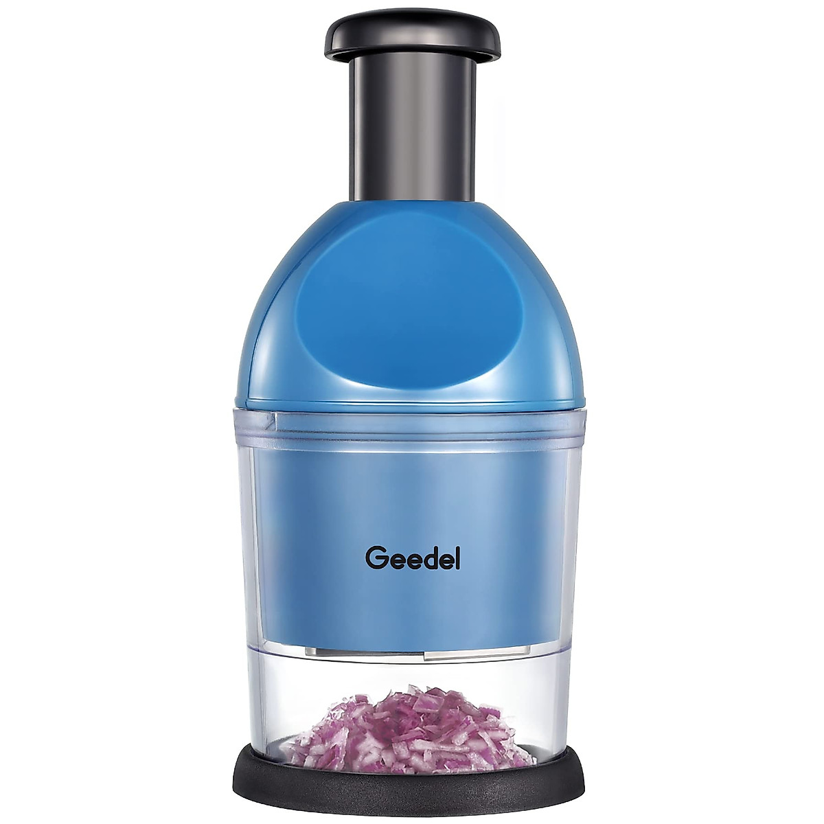 Geedel Food Chopper, Easy to Clean Manual Hand Vegetable Chopper Dicer, Dishwasher Safe Slap Onion Chopper for Veggies Onions Garlic Nuts Salads