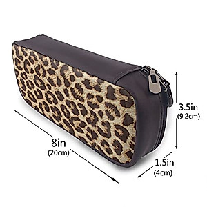 Fun leopard print Pencil Pouch, Pencil Bag Flip Pen Box, Large Capacity Compartment Pencil Pouches School Teenagers Boys And Girls