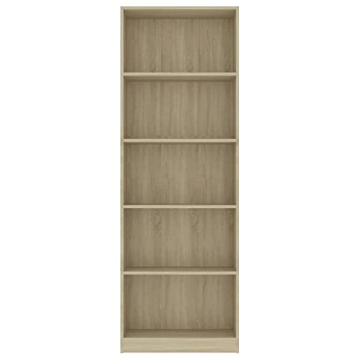YUHI-HQYD 5-Tier Book Cabinet,Multifunctional Shelving,Flower Shelf,Modern Display Shelf,Robust and Stable,Easy to Clean,Can Hold Photo Frames,Trophies, Sonoma Oak 23.6"x9.4"x68.9" Engineered Wood