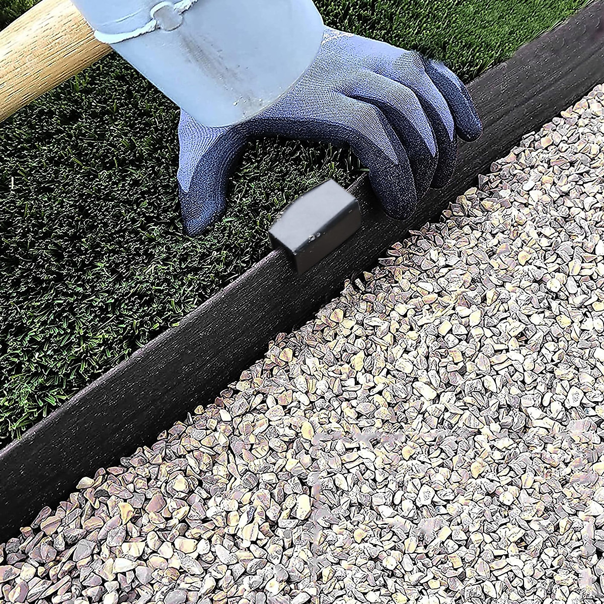 20Pcs Metal Landscape Edging Stakes, 8.5In Garden Stakes Landscape Anchoring Spikes for Terrace Board, Landscape Edging Coil, Grass Barrier, Bender Board, Garden Liner