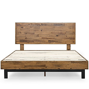 ZINUS Tricia Wood Platform Bed Frame with Adjustable Headboard, Wood Slat Support with No Box Spring Needed, Easy Assembly, Full